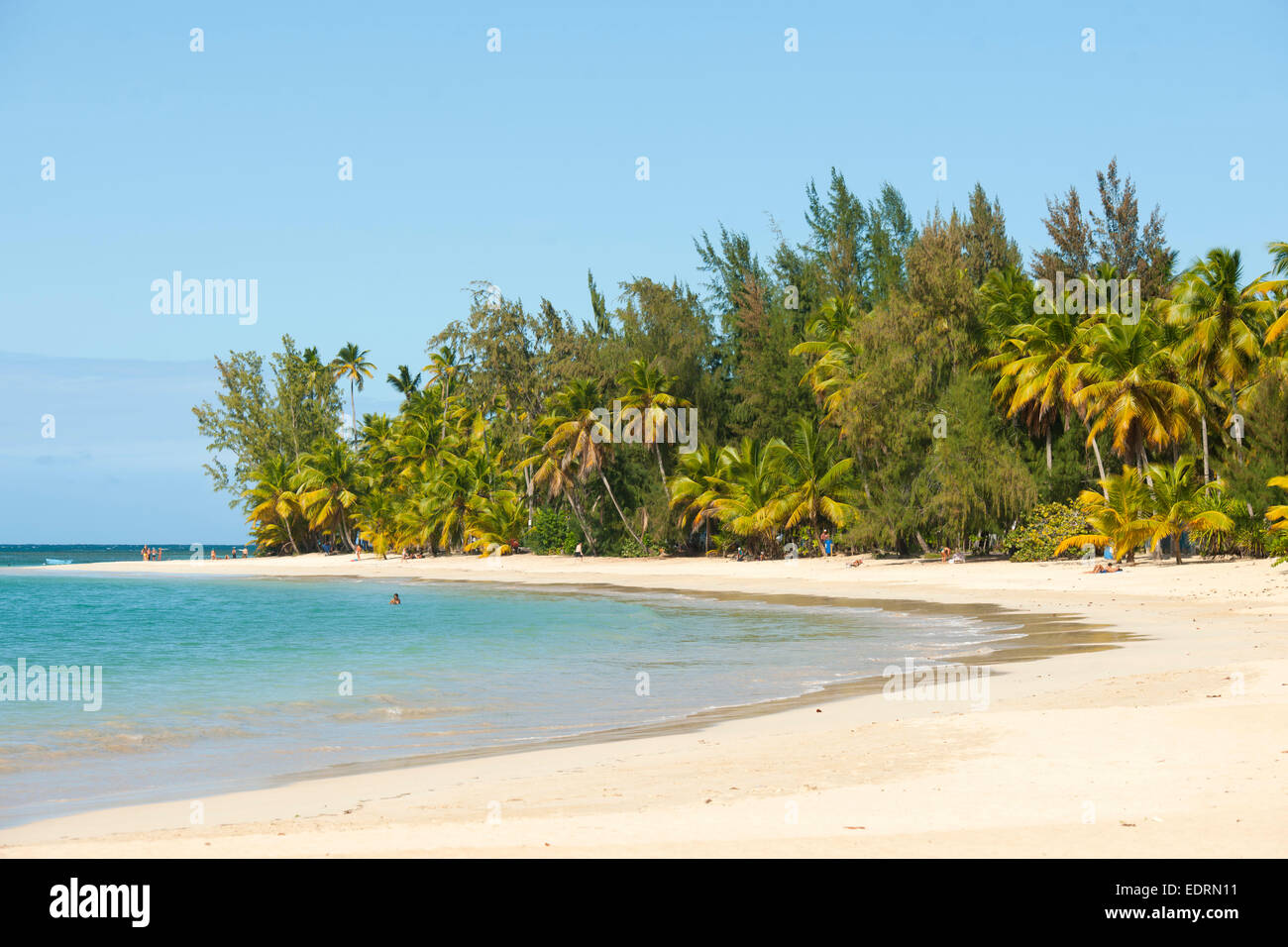 Dominikanische Republik, Halbinsel Samana, Las Terrenas, Strand im ...
