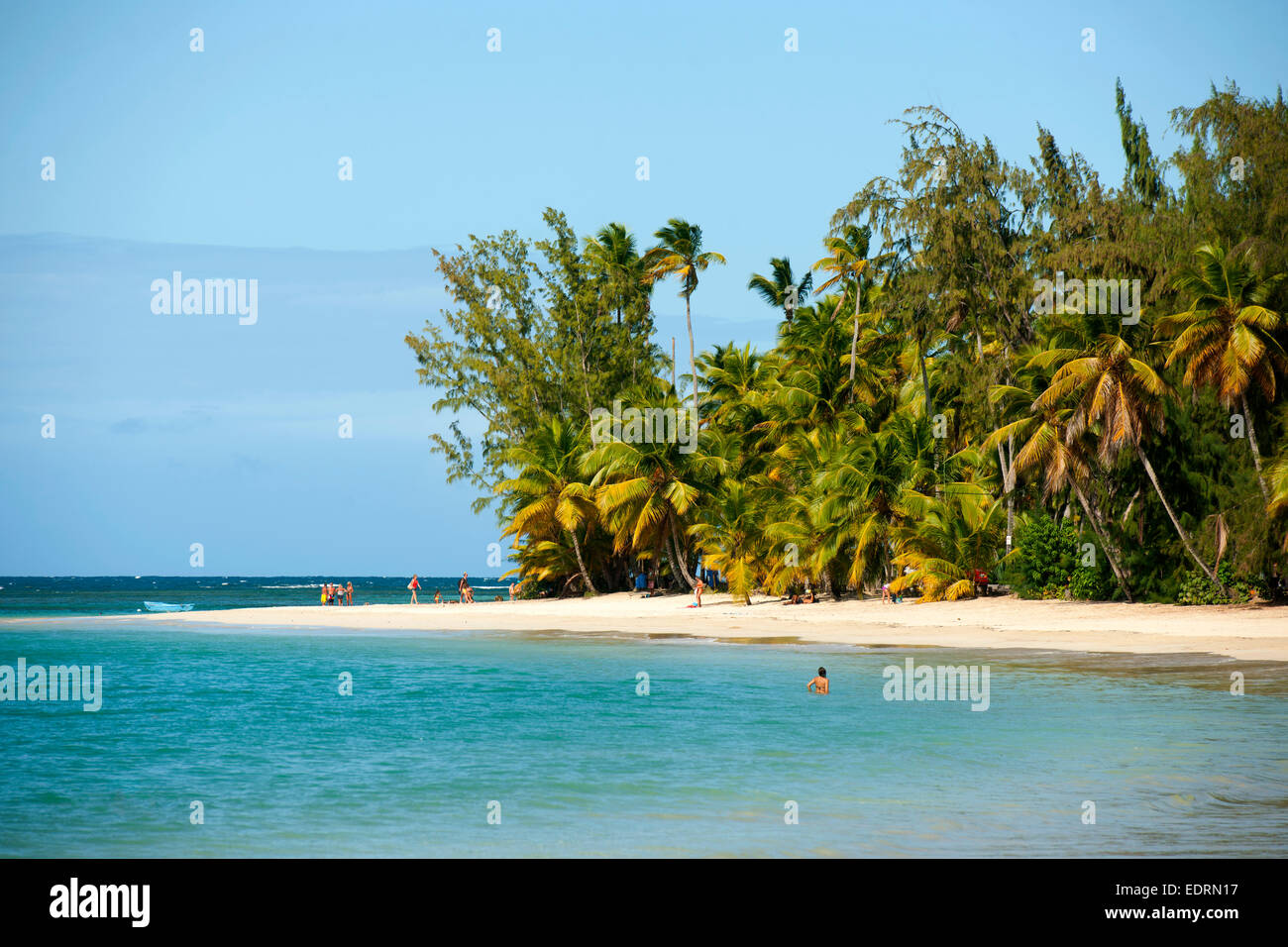 Dominikanische Republik, Halbinsel Samana, Las Terrenas, Strand im ...
