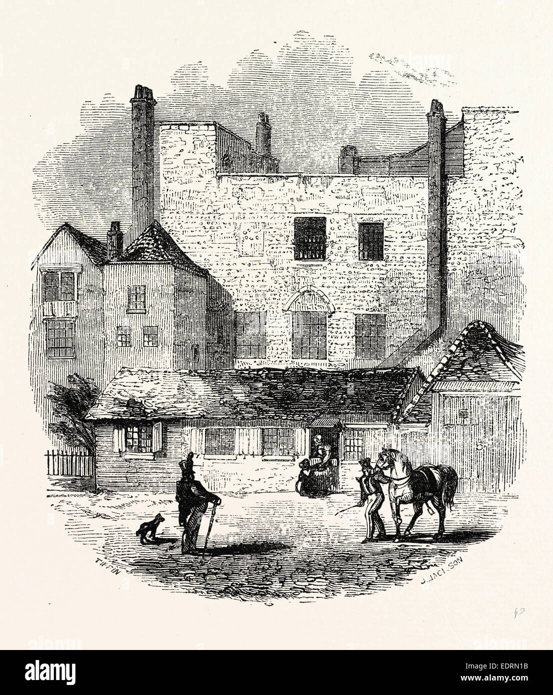 [Exterior Beauchamp Tower from the Parade, c 1845, London, England ...