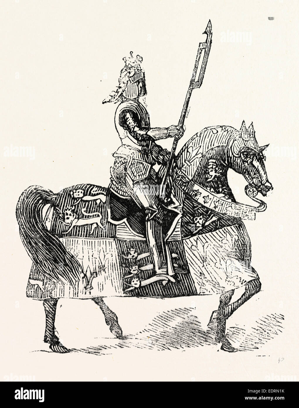 Knight, London, England, engraving 19th century, Britain, UK Stock ...