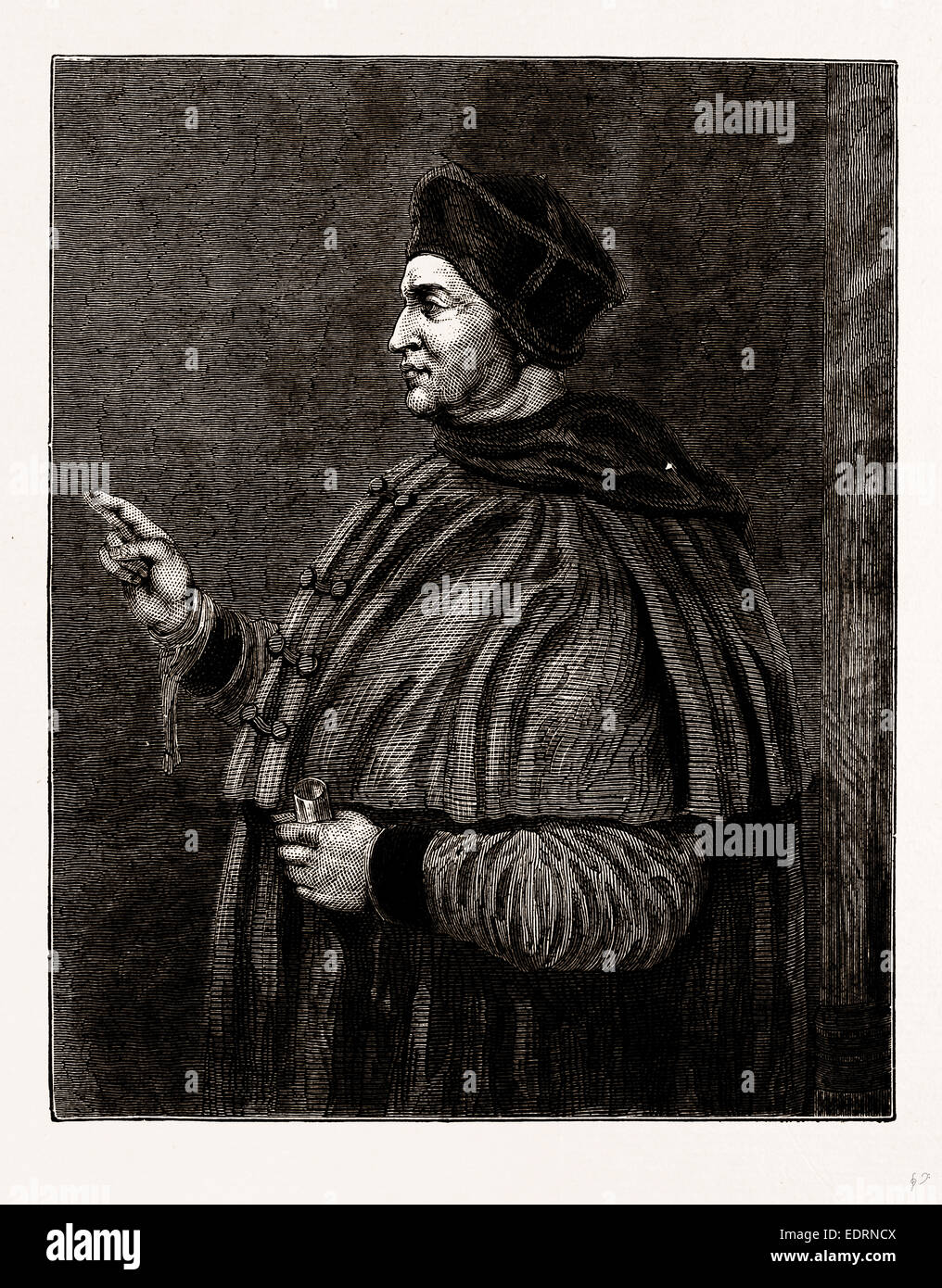 Cardinal wolsey uk engraving 1881 hi-res stock photography and images ...