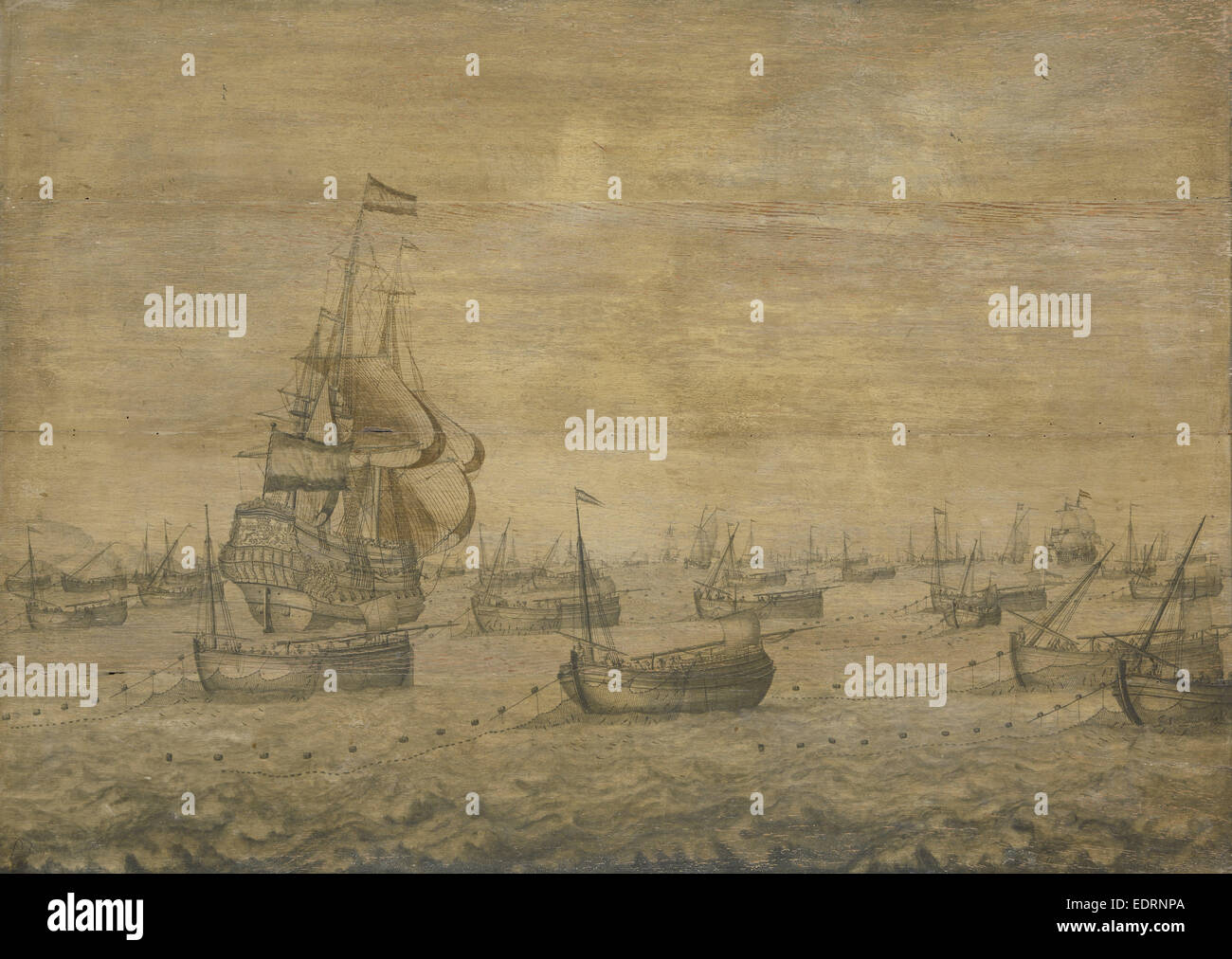 The Dutch Herring Fleet, Pieter Vogelaer, 1670 - 1700 Stock Photo - Alamy