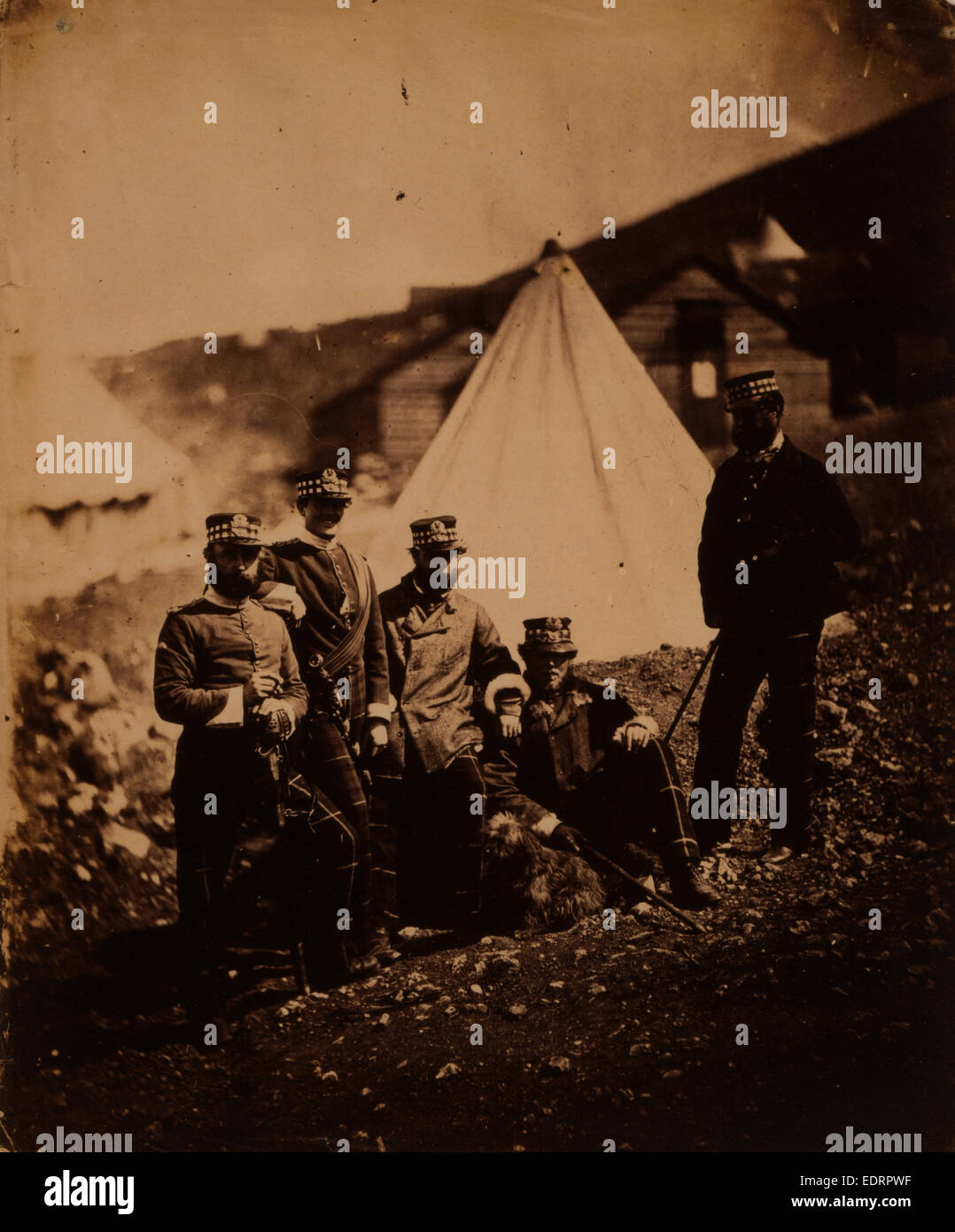 Officers of the 71st Regiment, Crimean War, 1853-1856, Roger Fenton ...