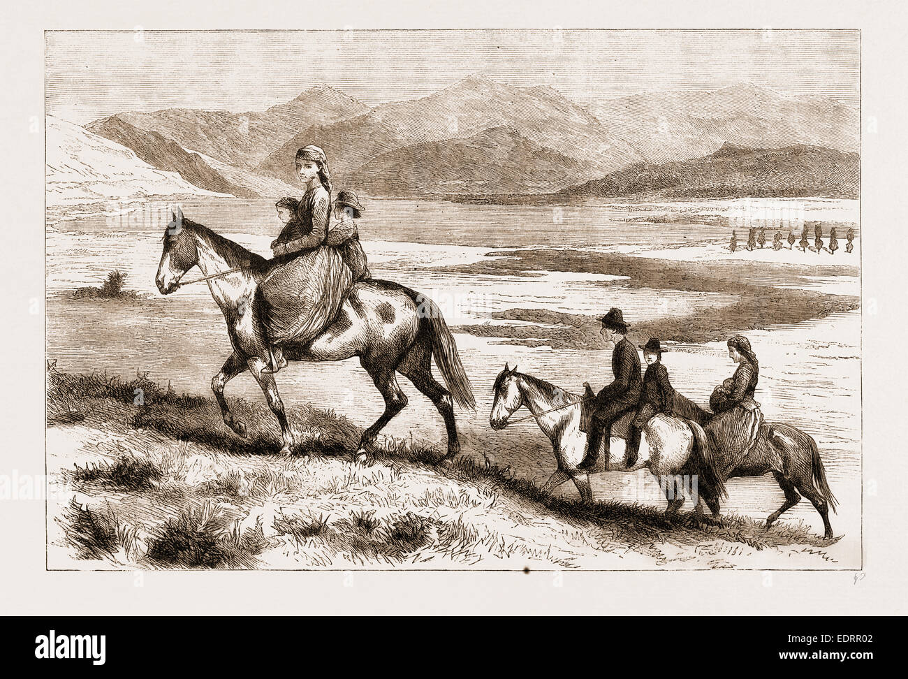 INDIANS AT LAKE OKANAGAN, CANADA, 1883 Stock Photo - Alamy