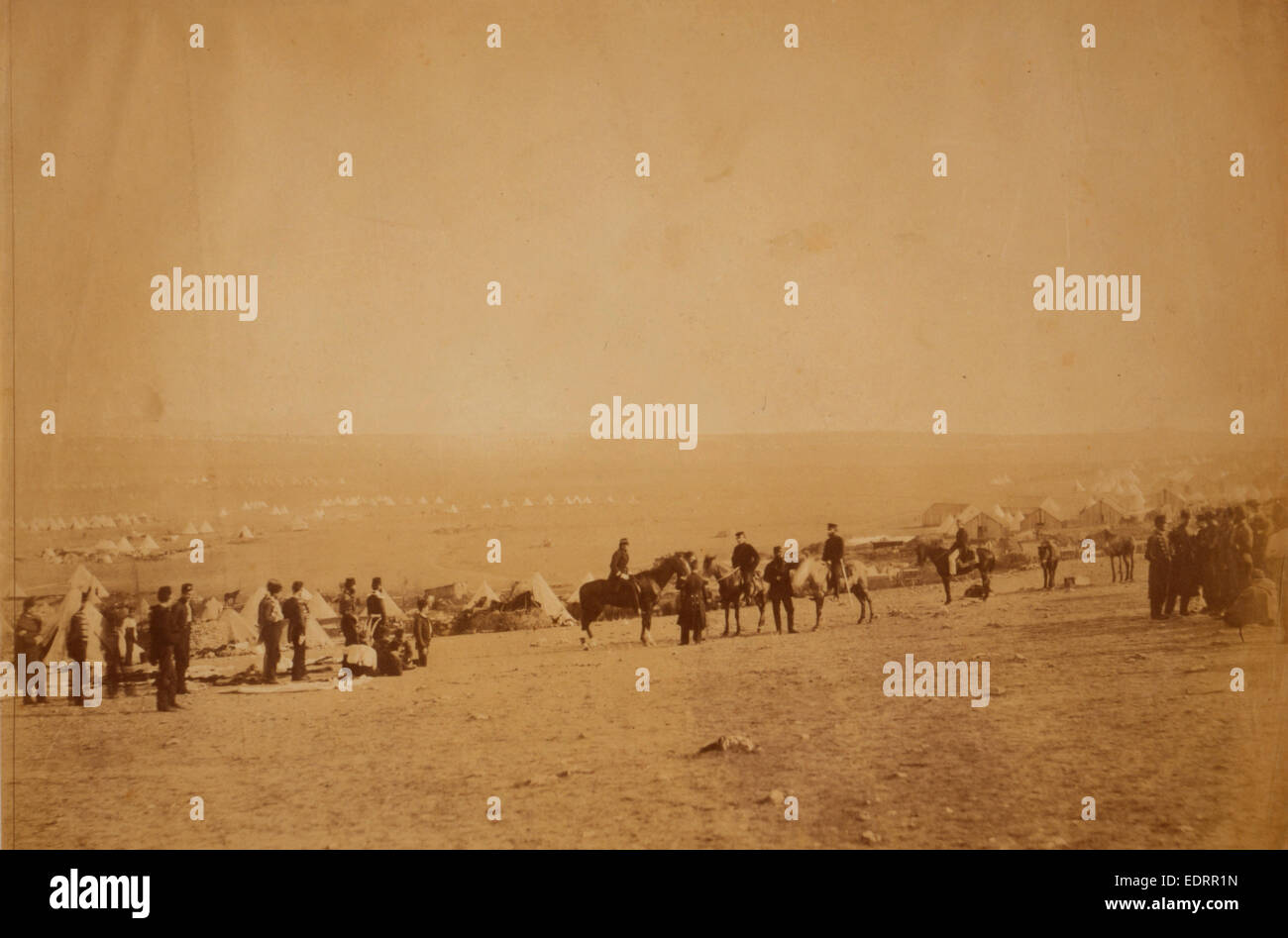 Looking towards Balaclava, Turkish camp in the distance to the right ...