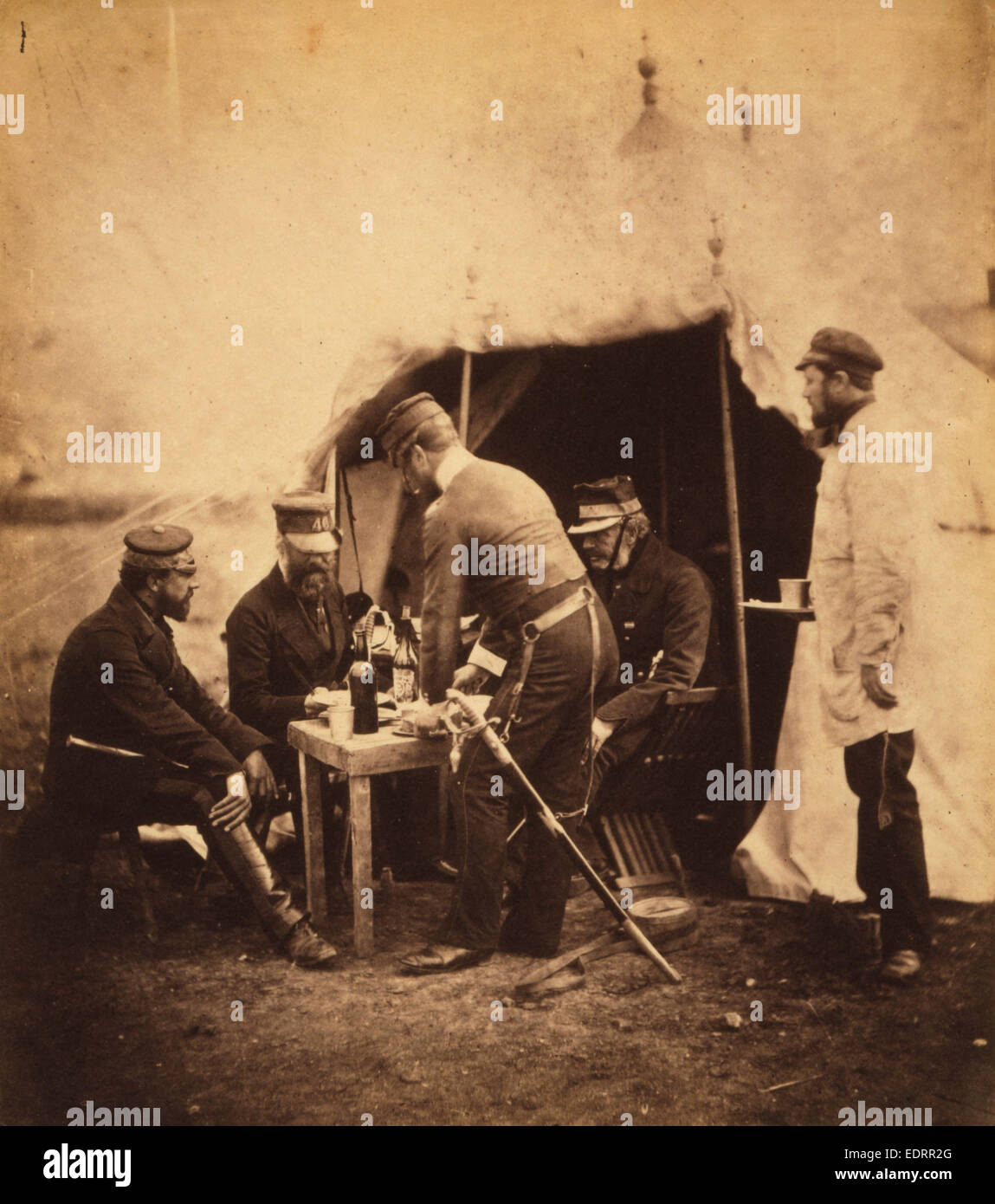 Brigadier Garrett & officers of the 46th Regiment, Crimean War, 1853 ...