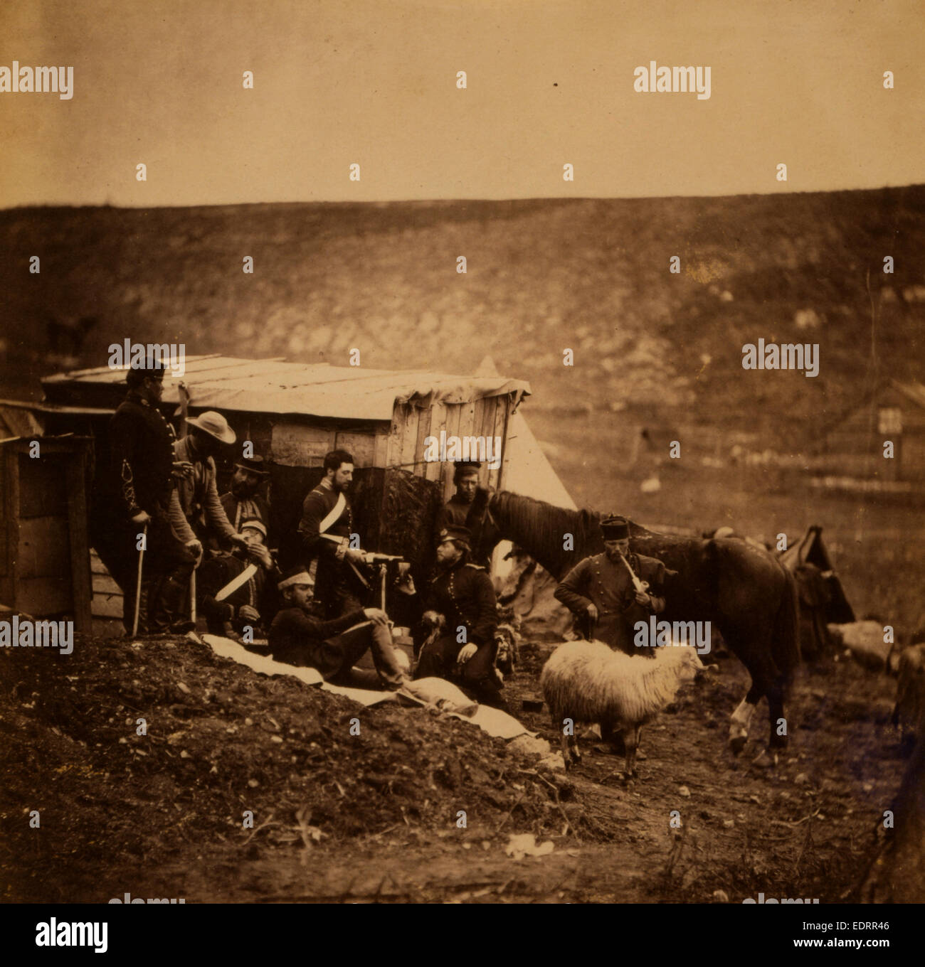 Group of 4th Dragoon Guards, Crimean War, 1853-1856, Roger Fenton ...