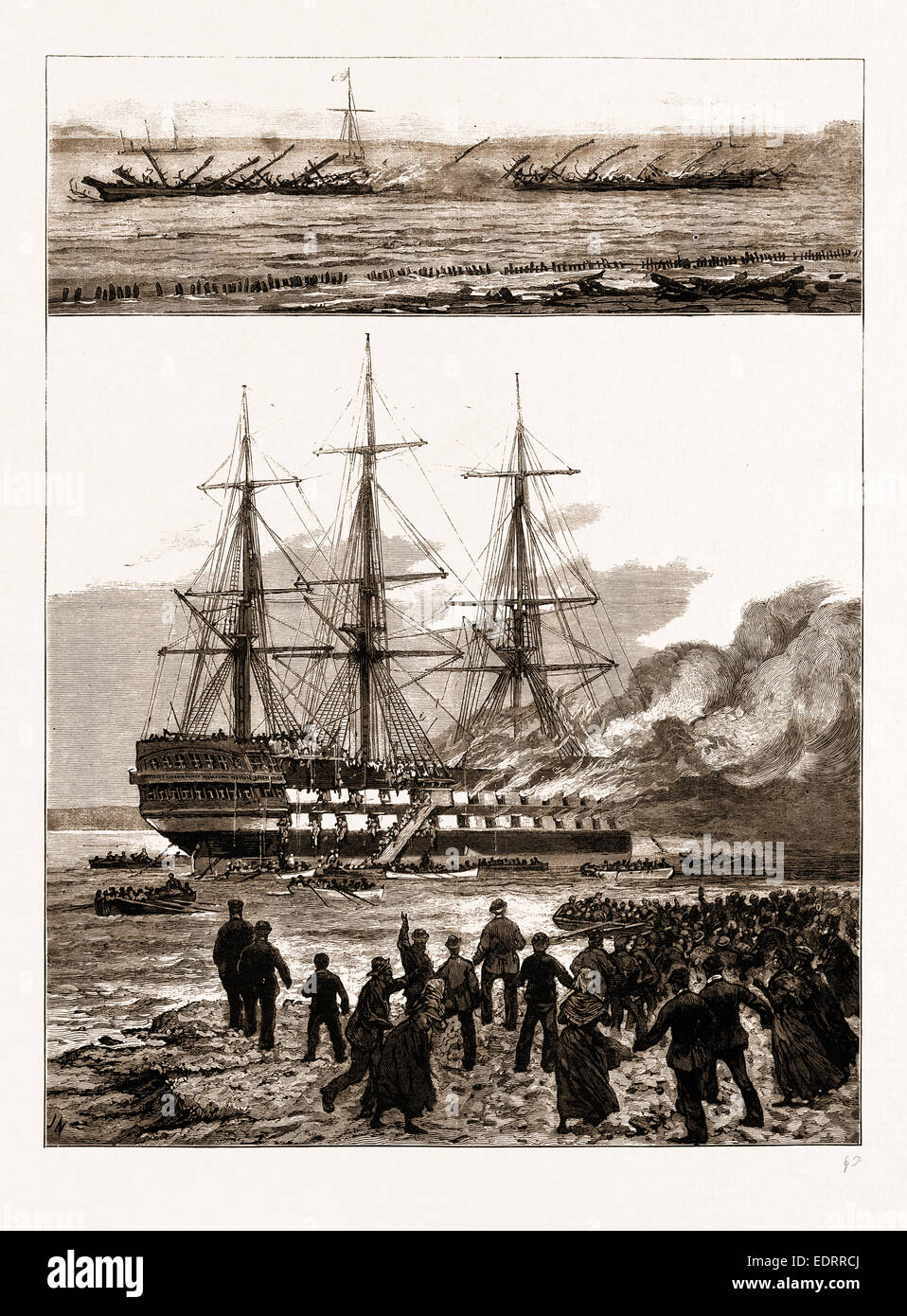 THE BURNING OF THE TRAINING SHIP "GOLIATH", 1876:1. The Remains of the ...