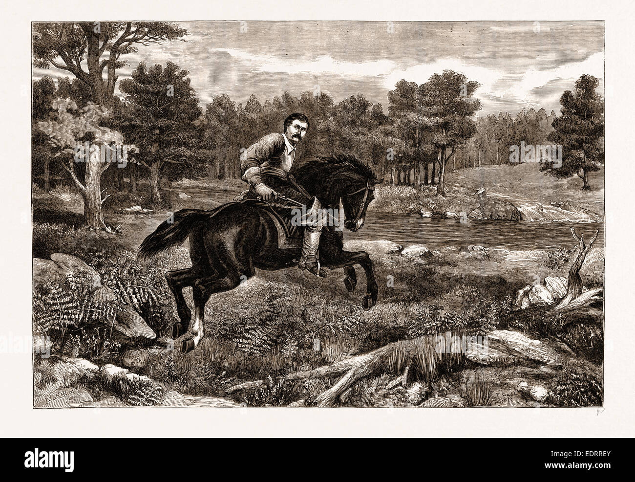 HARD PRESSED, FROM THE PAINTING BY FRANK DADD, 1876 Stock Photo - Alamy