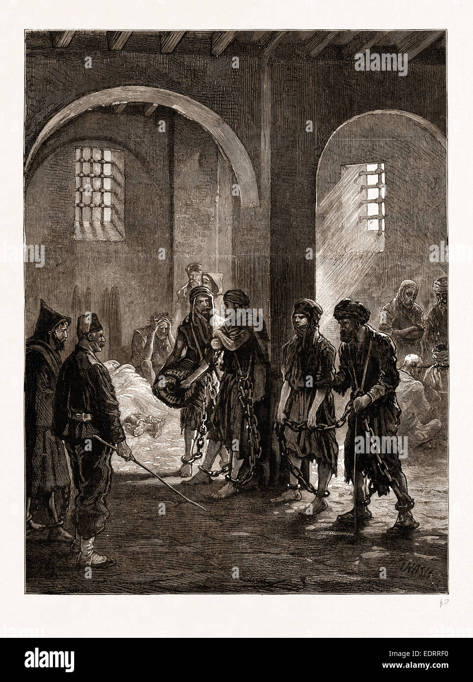 INTERIOR OF A CONVICT PRISON, CAIRO, EGYPT, 1876 Stock Photo - Alamy