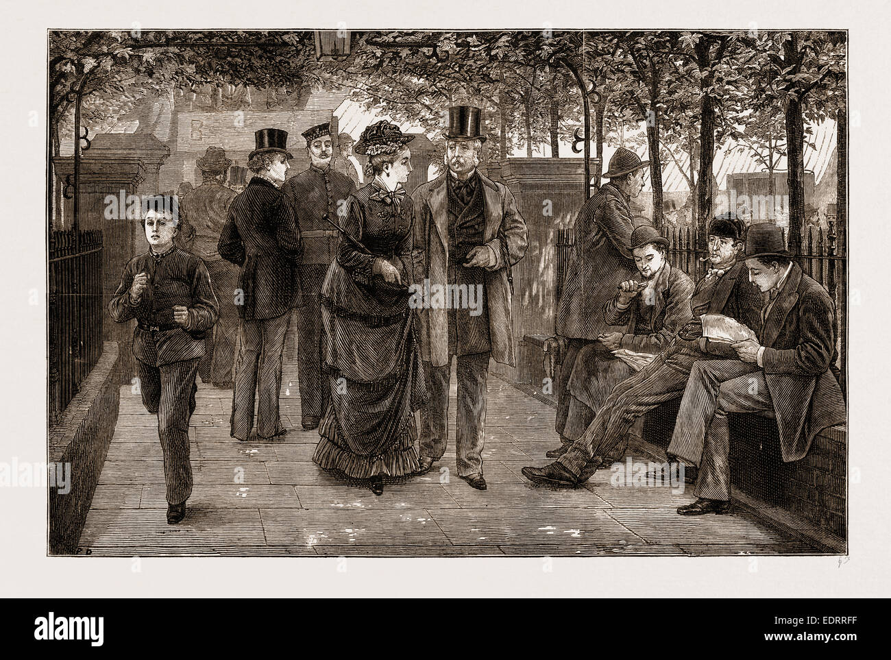 THE CHURCHYARD, ST. BOTOLPH'S, BISHOPSGATE, LONDON, UK, 1876 Stock ...