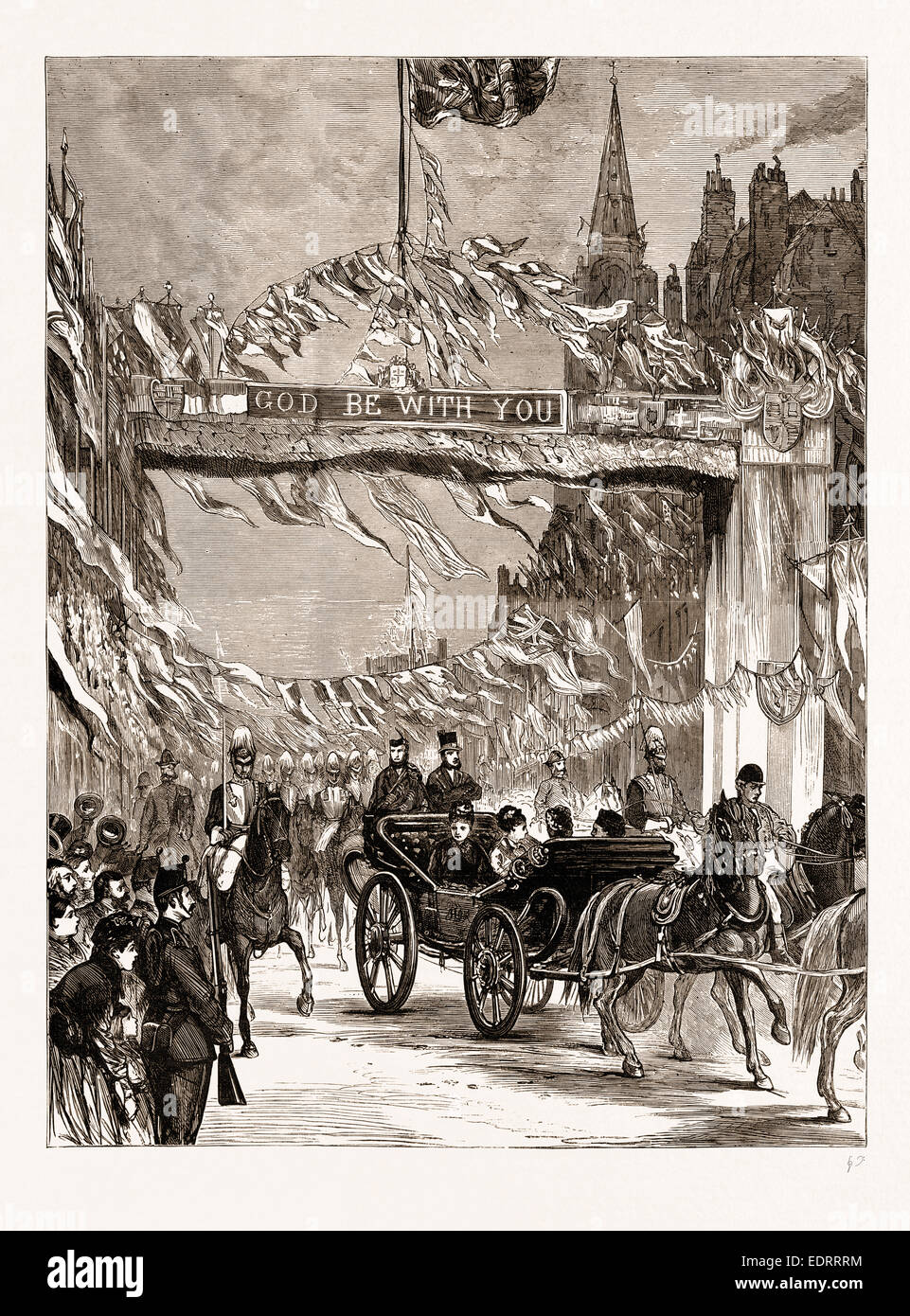 THE QUEEN'S VISIT TO THE EAST END, LONDON, UK, 1876: THE PROCESSION ...