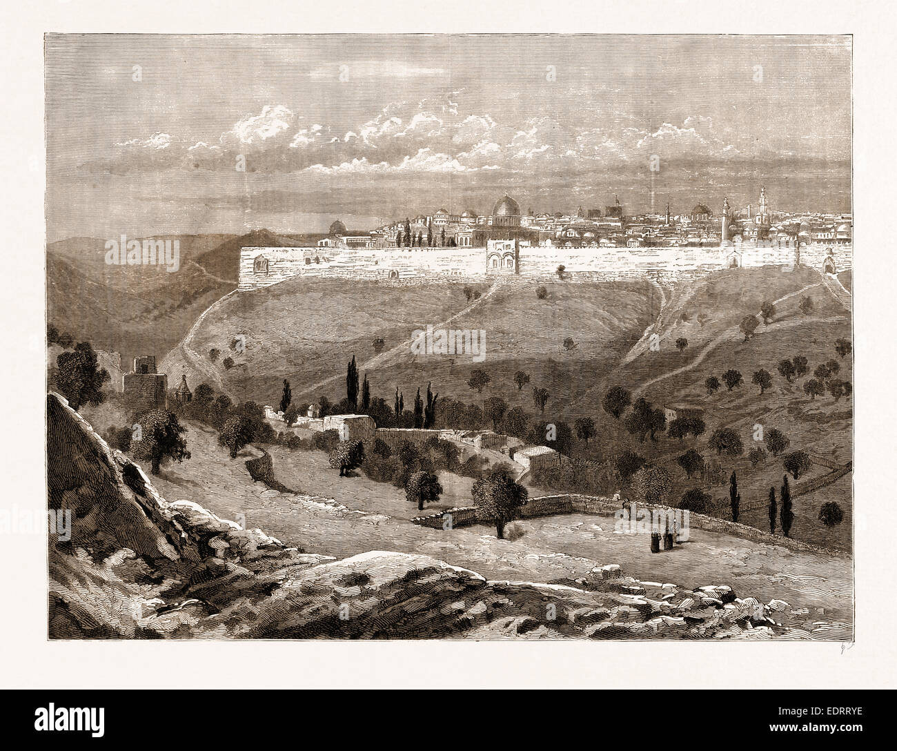 A GENERAL VIEW OF THE CITY OF JERUSALEM FROM BETWEEN THE MOUNT OF ...