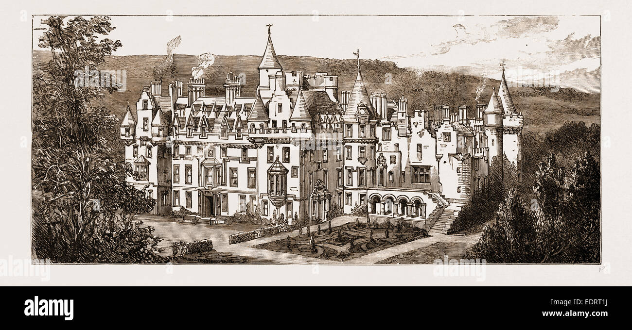 CORTACHY CASTLE, FORFARSHIRE, SCOTLAND, UK, SEAT OF THE EARL OF AIRLIE ...