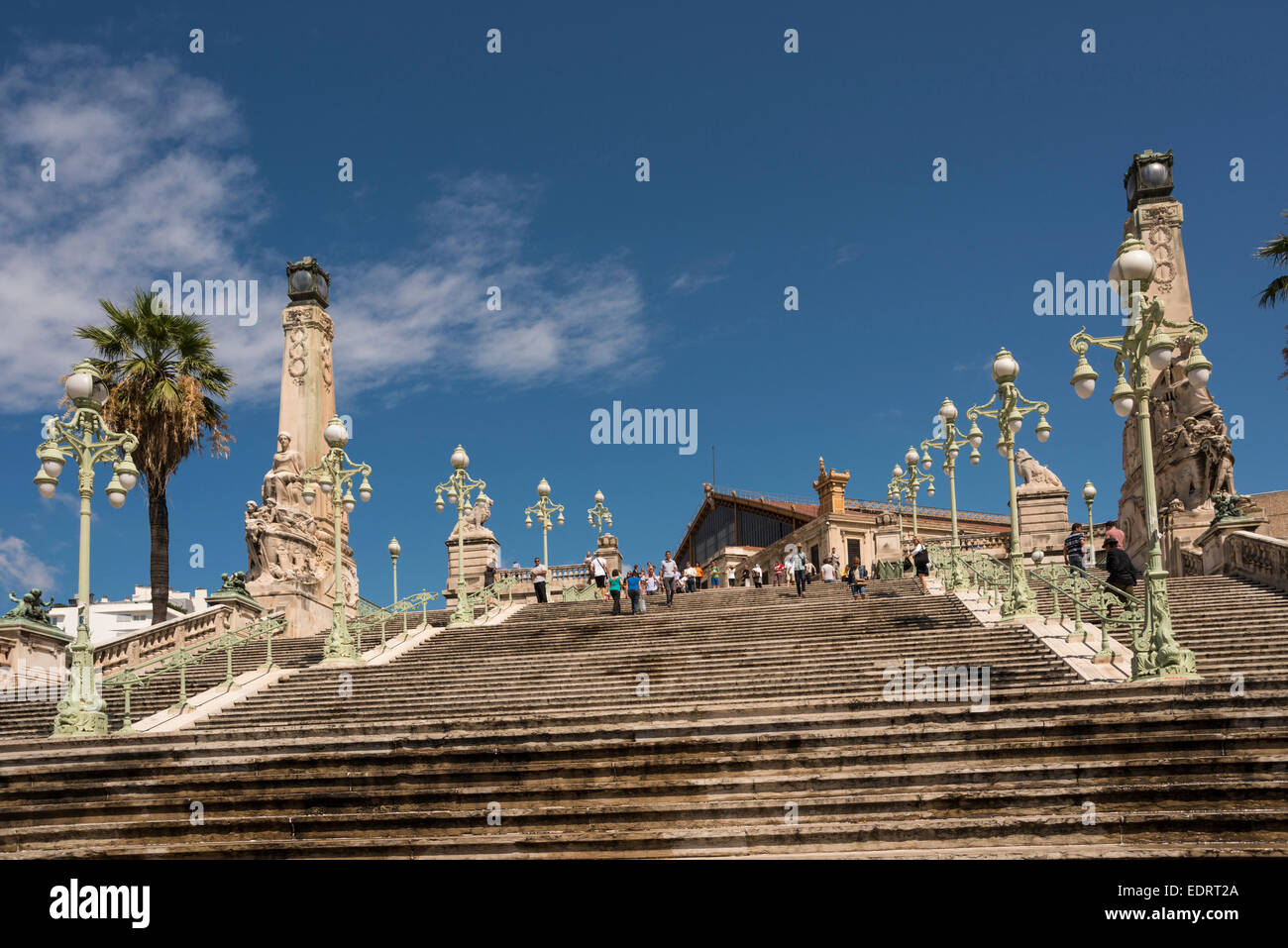 Steps leading to Gare de Marseille, Saint Charles train station ...