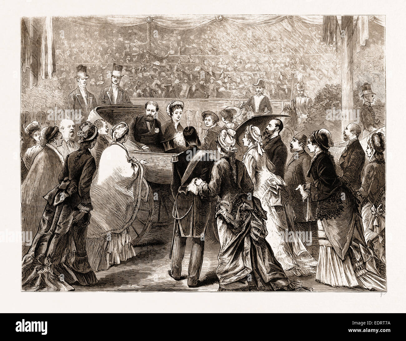 ARRIVAL OF THE PRINCE OF WALES IN LONDON, UK, 1876: AT VICTORIA STATION ...