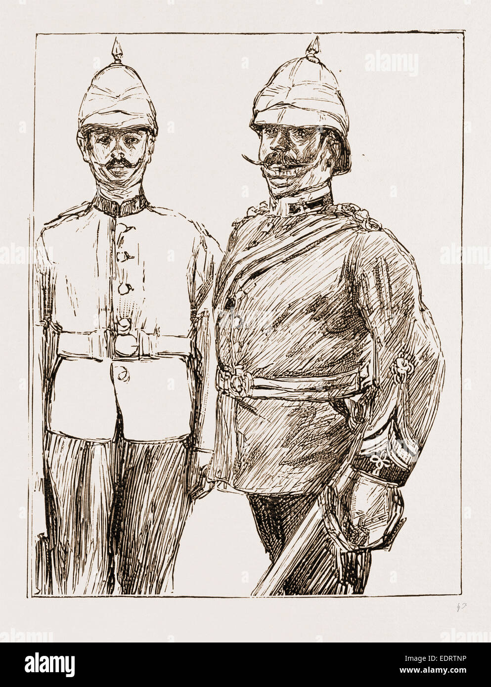 CAPTAIN MARQUIS TESTAFERRATA OLIVIER AND A PRIVATE OF IST ROYAL MALTA ...