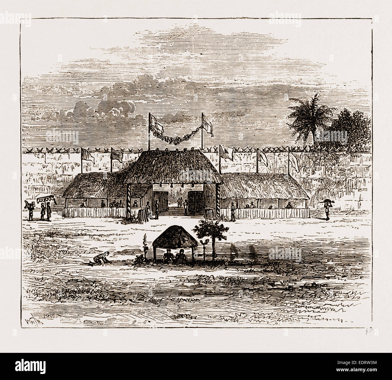 PRINCIPAL GATE OR MGENDA OF THE ROYAL PALACE AT COOMASSIE, THE ASHANTEE ...