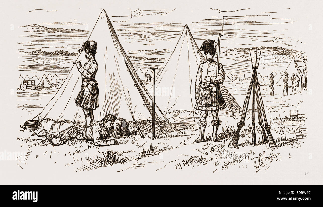 THE CAMP OF THE 93RD SUTHERLAND HIGHLANDERS, autumn manoeuvres at ...