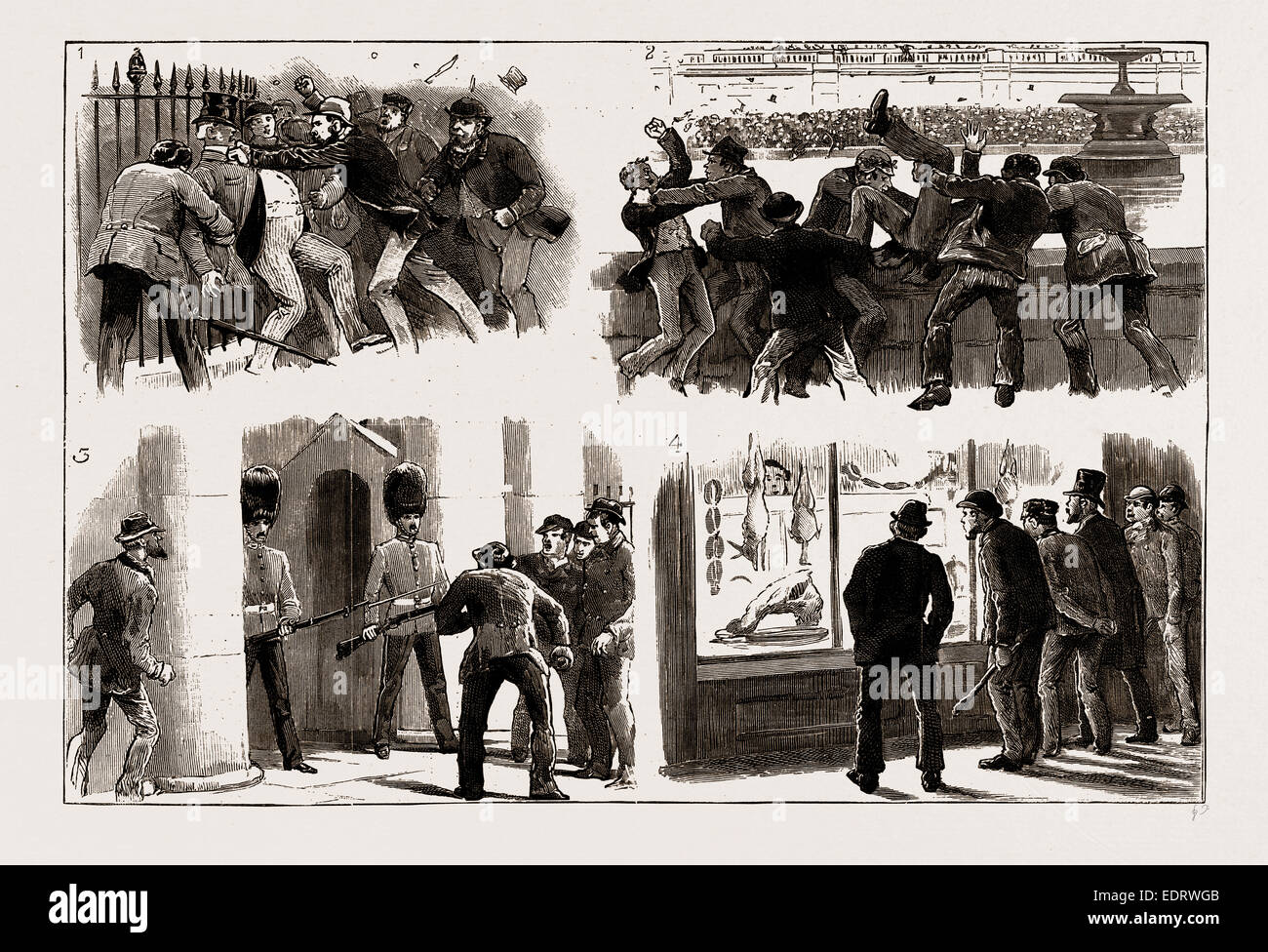 THE RIOTING IN THE WEST END OF LONDON, FEBRUARY 8TH, UK, 1886: 1 ...