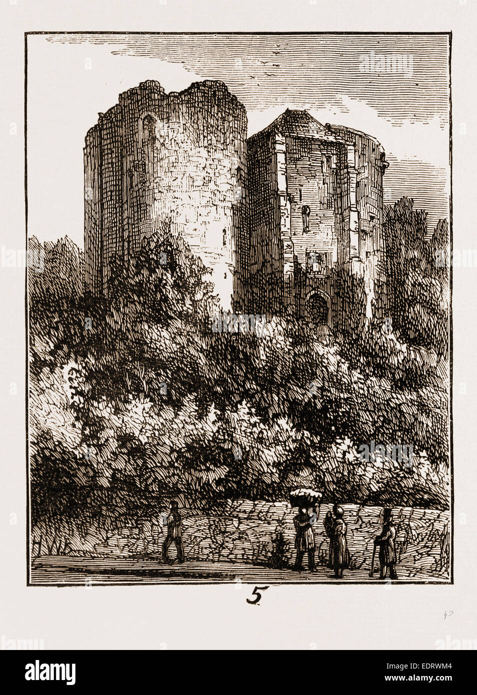 York UK 1873, Clifford's Tower Stock Photo - Alamy