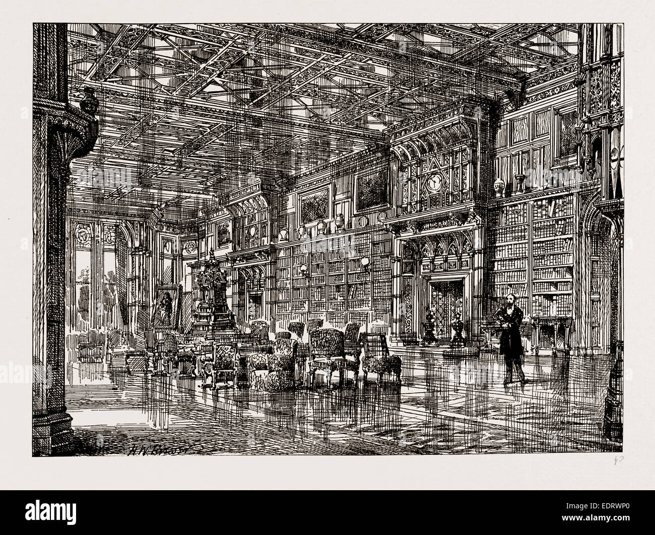 Library engraving 19th century hi-res stock photography and images - Alamy