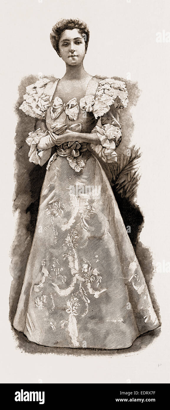 A HANDSOME DINNER DRESS, FASHION, 1897 Stock Photo - Alamy