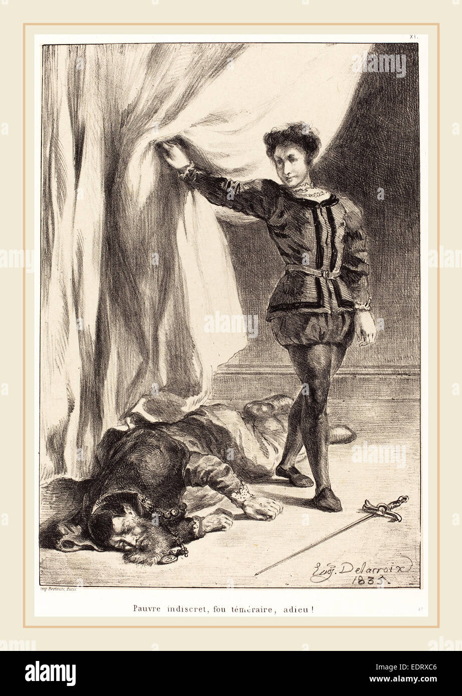 Eugène Delacroix (French, 1798-1863), Hamlet and the Body of Polonius ...