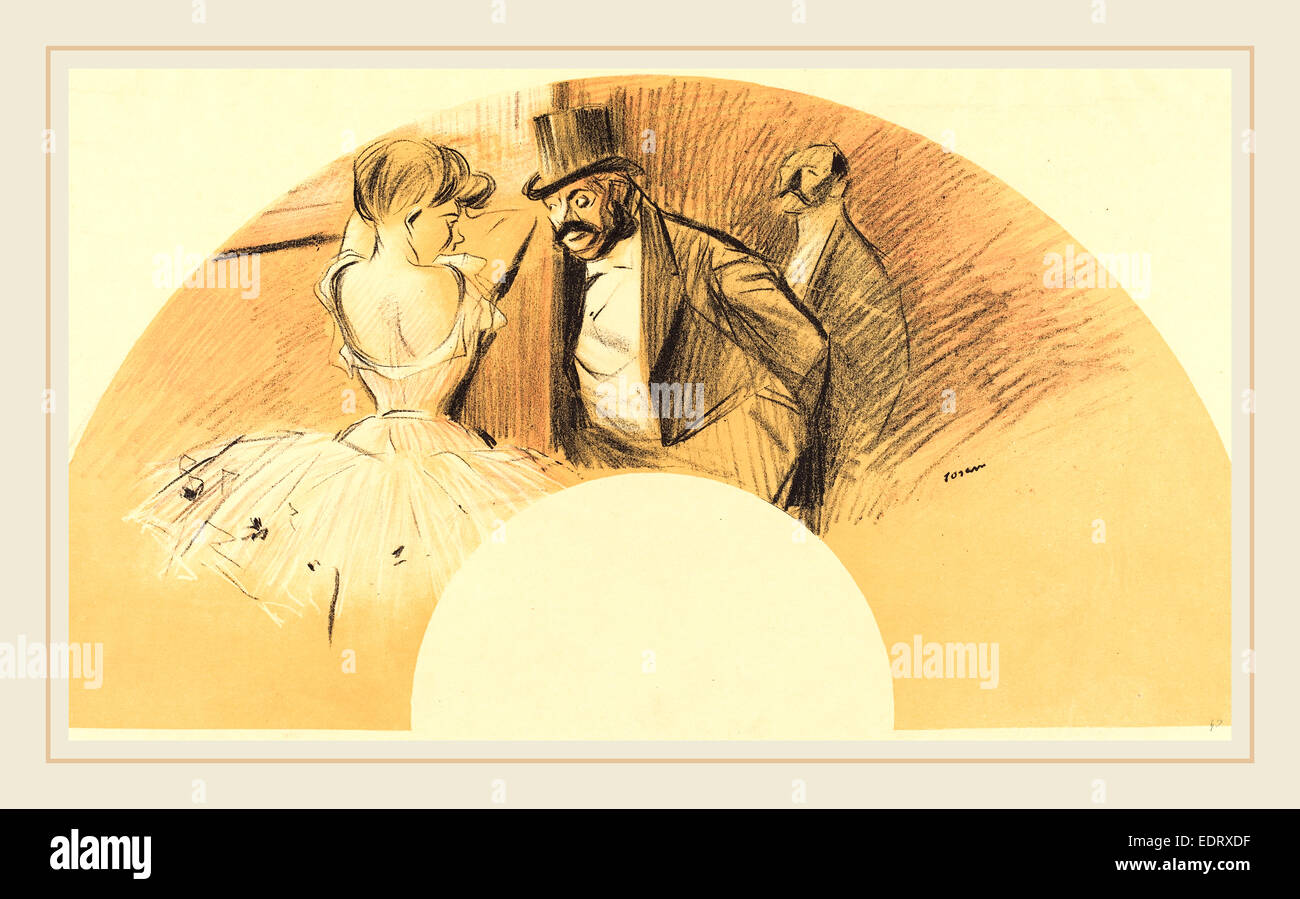 Jean-Louis Forain, Fan, French, 1852-1931, 1903, transfer lithograph ...