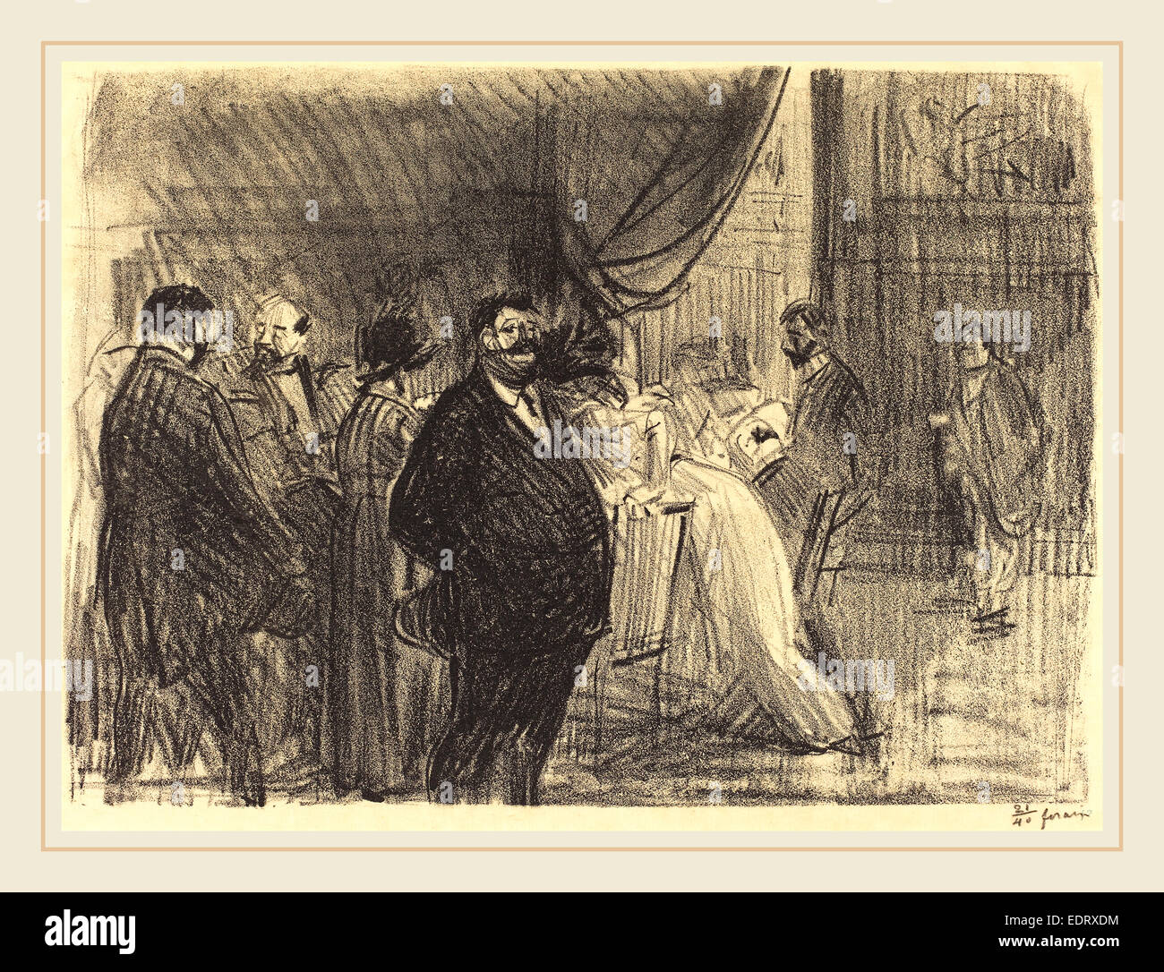 Jean-Louis Forain, Gambling Room, French, 1852-1931, 1914, lithograph ...