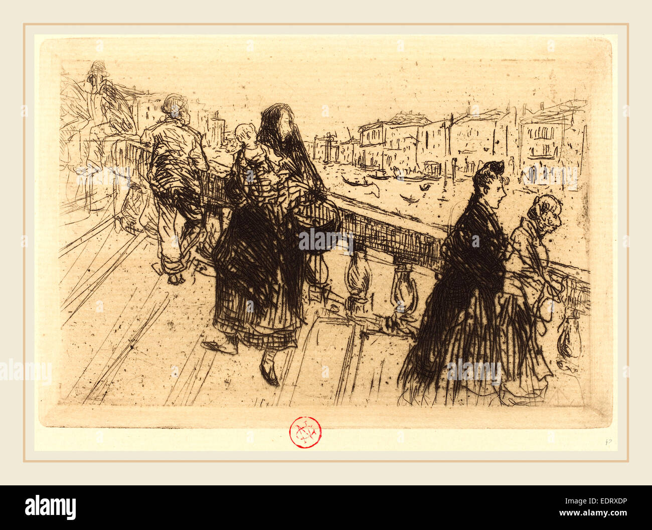 Norbert Goeneutte (French, 1854-1894), Rialto, etching and drypoint on ...