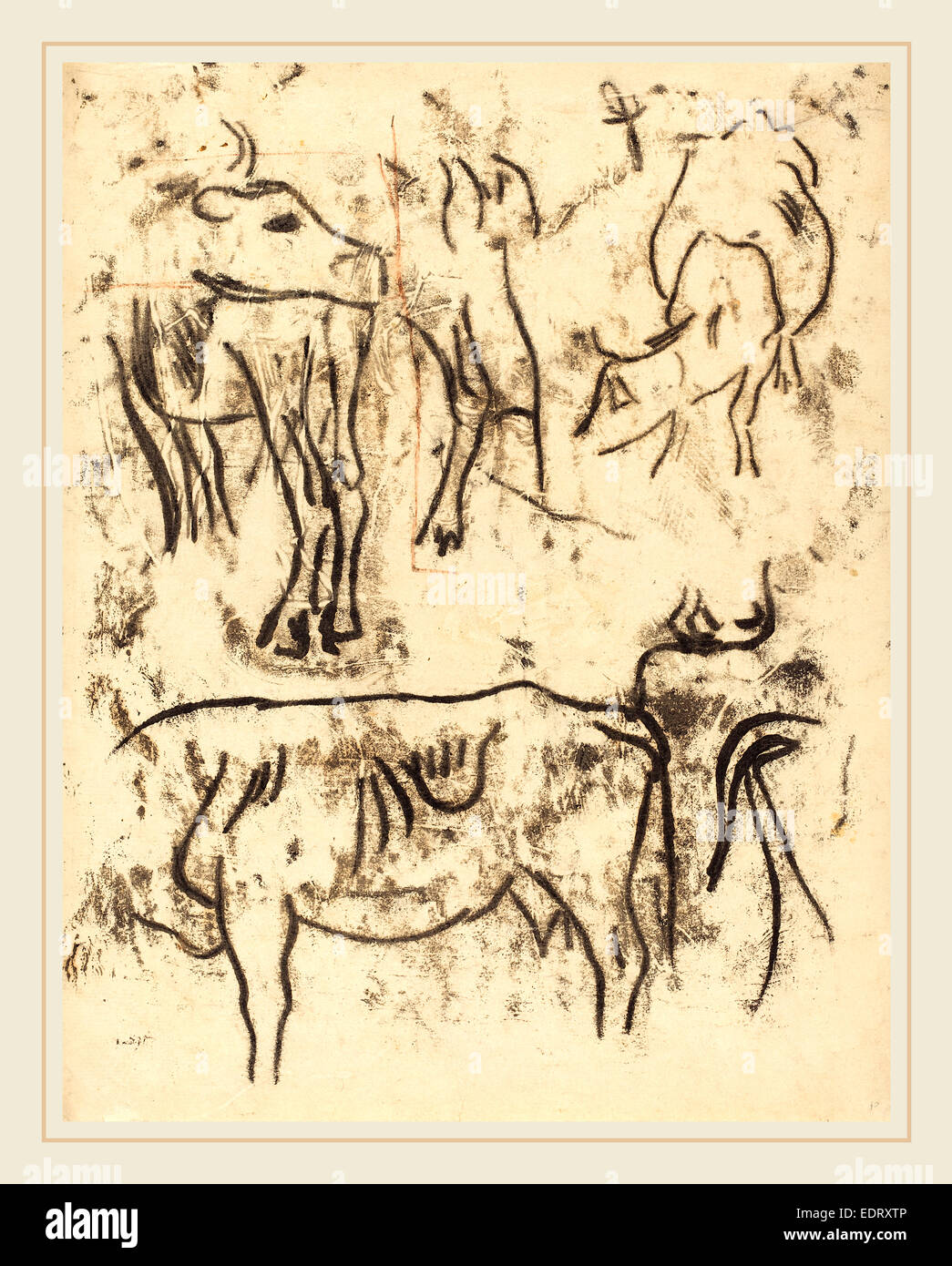Paul Gauguin, Animal Studies, French, 1848-1903, 1901-1902, traced ...
