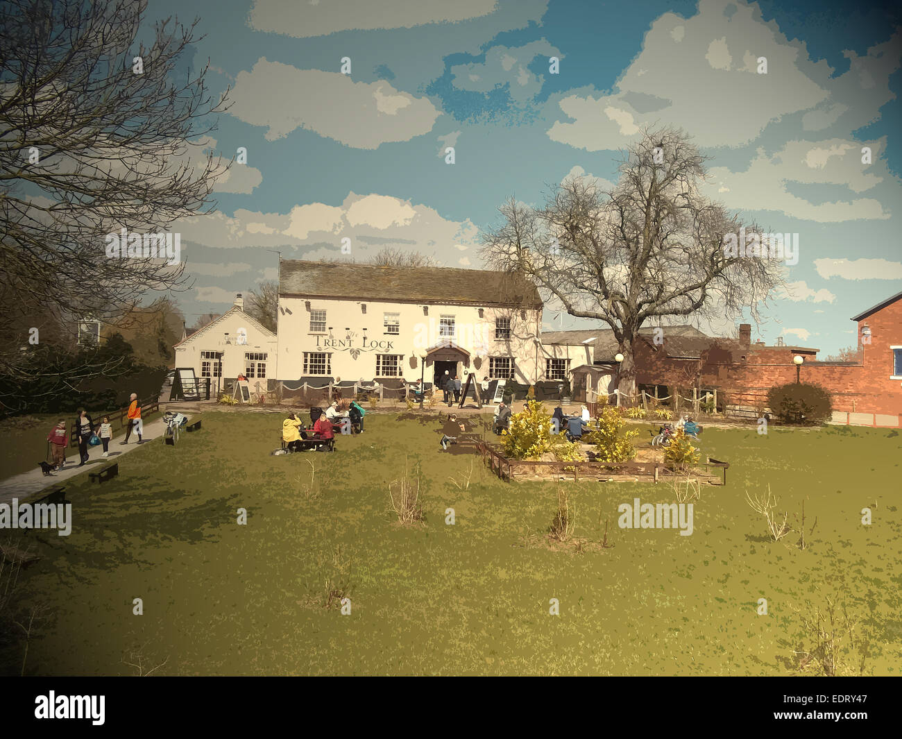 The Trent Lock Public House, Formerly 'The Navigation' this pub stands ...