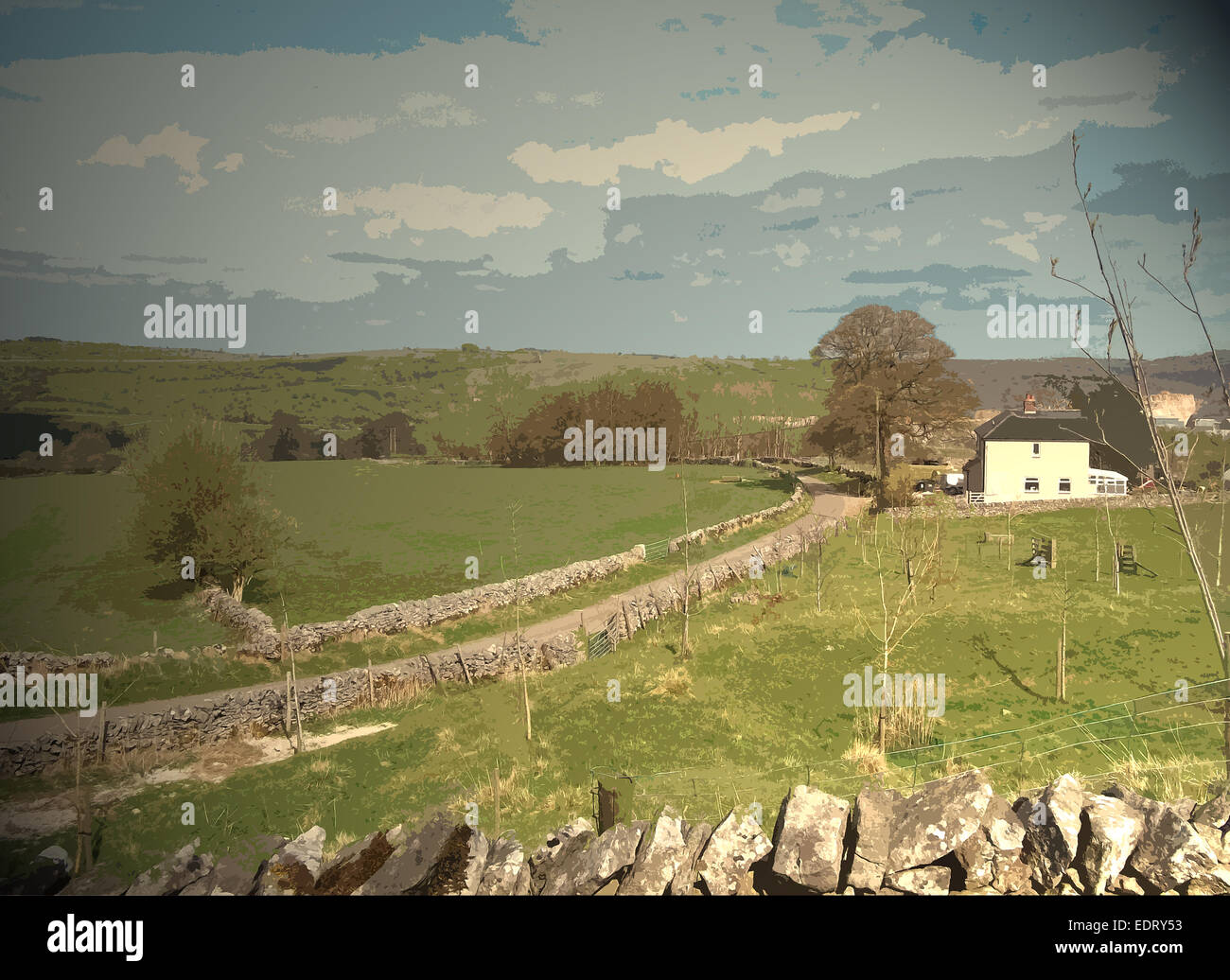 A Quiet Lane Between Aldwark and, Pictured here on a mainly sunny ...