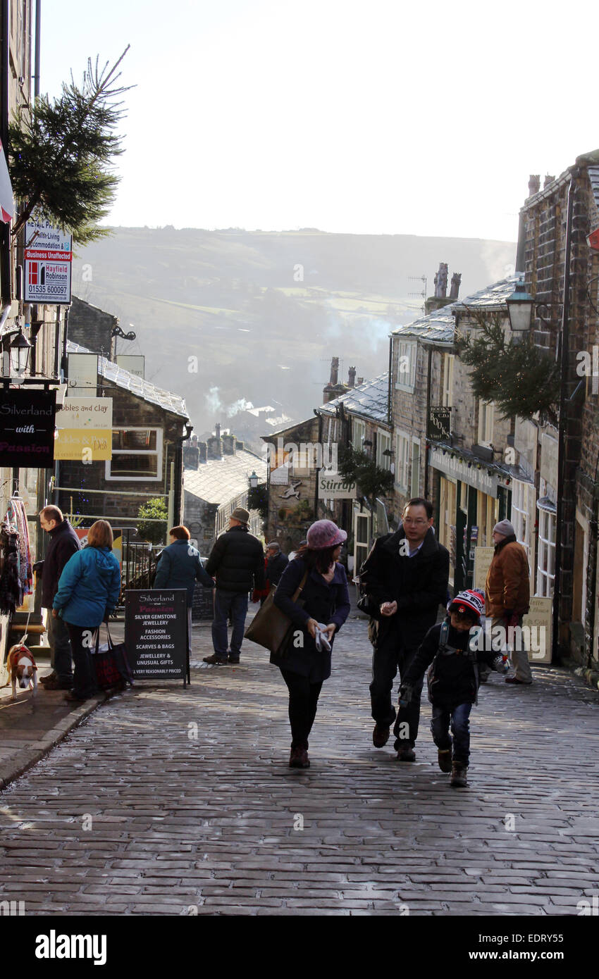 England West Yorkshire Haworth Home of the Bronte sisters Visitors in ...