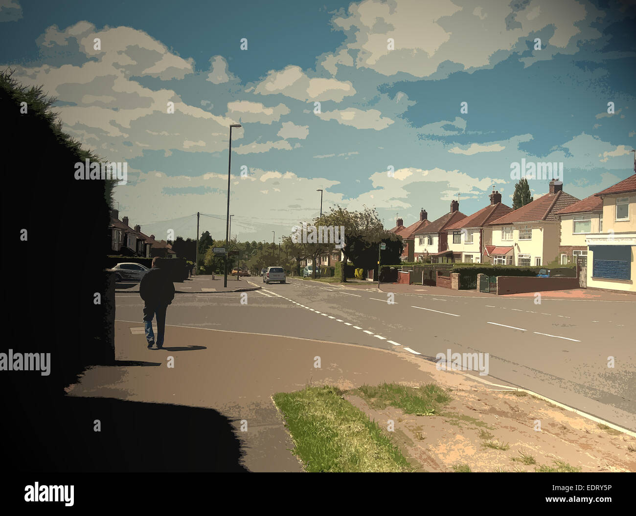 Suburban scene pictured here hi-res stock photography and images - Alamy