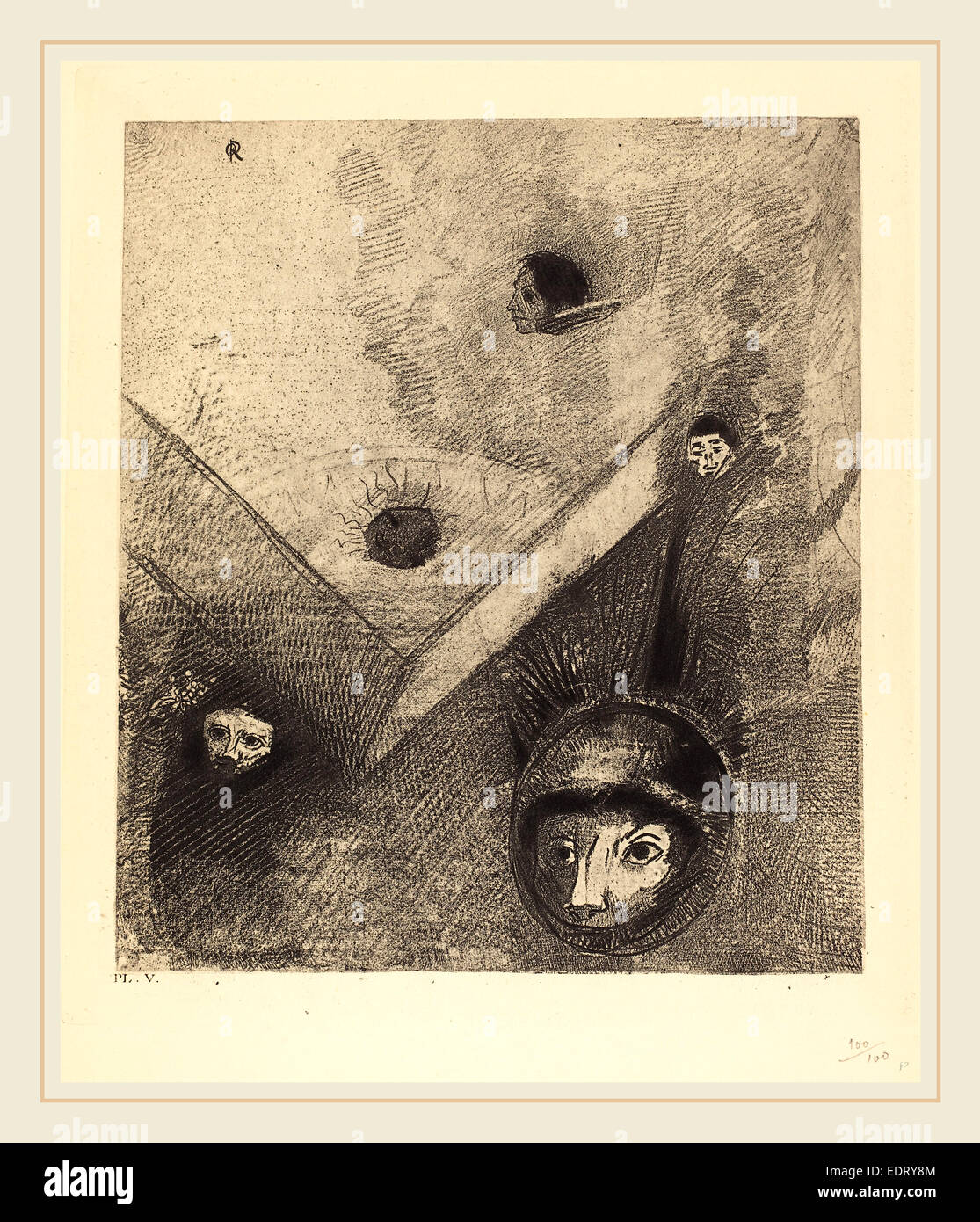 Odilon Redon French 1840 1916 Sur Le Fond De Nos Nuits Dieu De Son