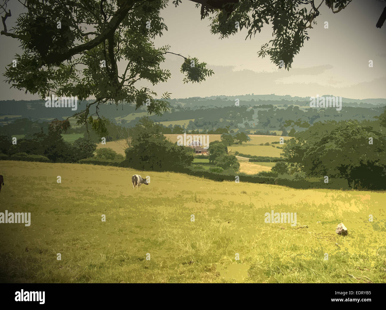 The Dove Valley near Mapleton, Looking across the valley beyond Manor ...