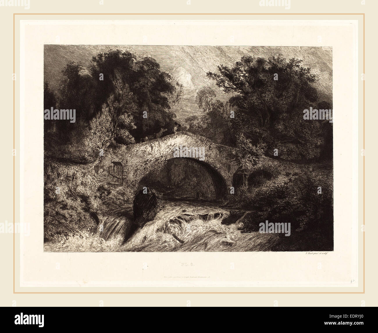 Paul Huet (French, 1803-1869), A Bridge in Auvergne (Un pont en ...