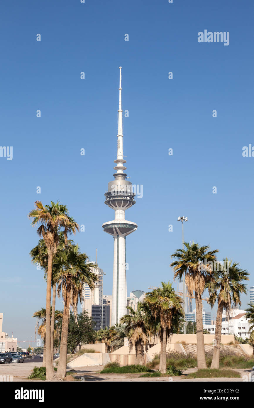 The Liberation Tower in Kuwait City. The tower symbolizes Kuwait's ...
