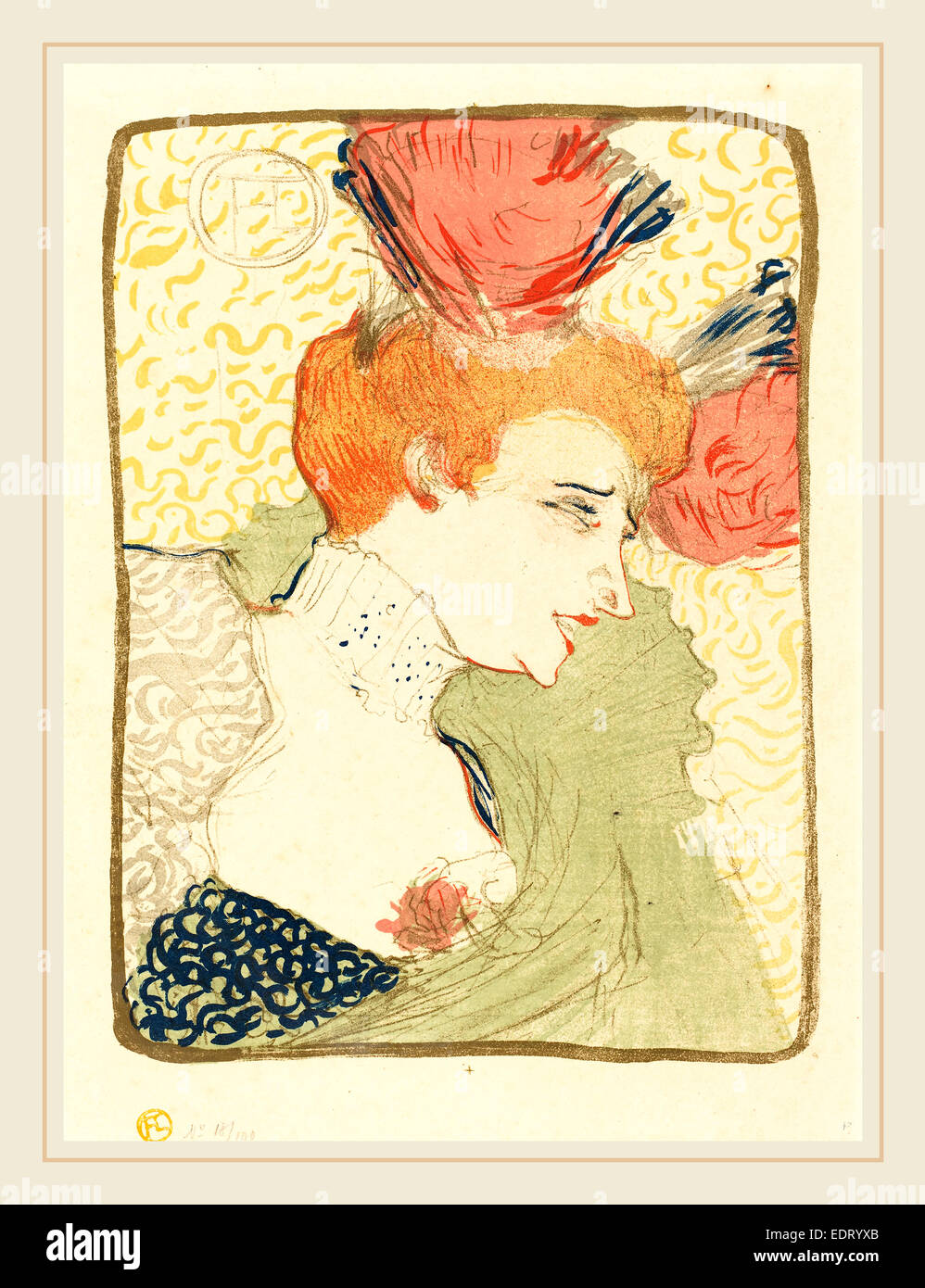 Henri de Toulouse-Lautrec (French, 1864-1901), Bust of Mlle. Marcelle ...