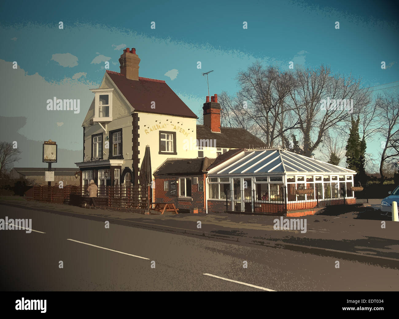 The Railway Tavern in Hatton, Strikingly-shaped public house on Station ...