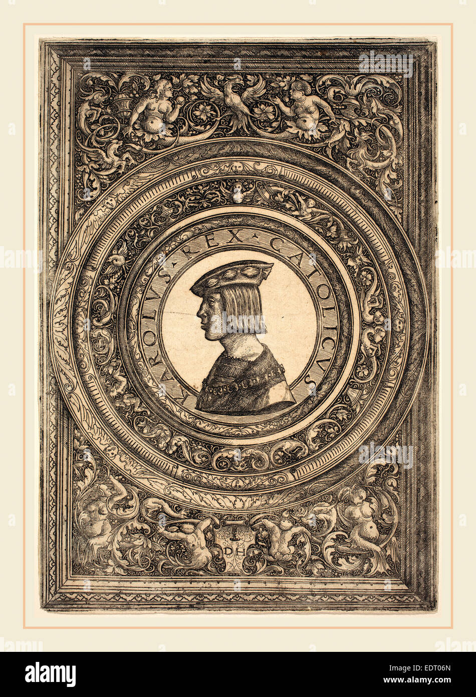 Daniel Hopfer I (German, c. 1470-1536), Emperor Charles V, etching ...