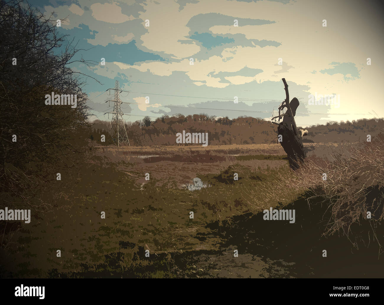 Waterlogged path pictured close hi-res stock photography and images - Alamy