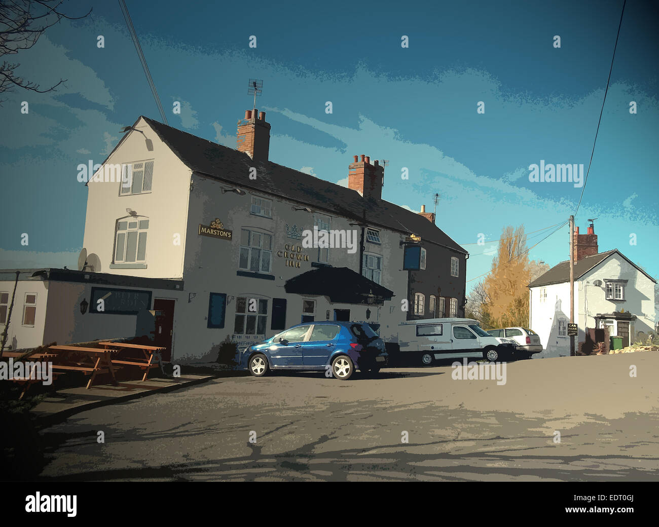 The Old Crown Inn, Cavendish Bridge, Pub and former coaching inn which ...