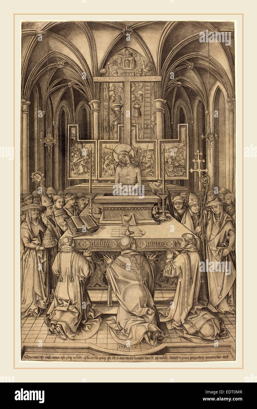 Israhel van Meckenem (German, c. 1445-1503), The Mass of Saint Gregory ...