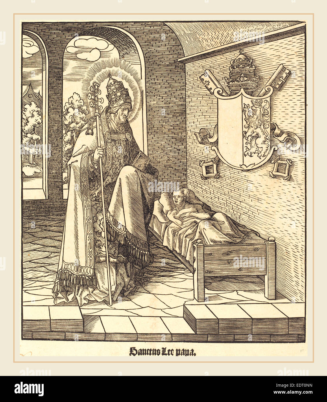 Leonhard Beck (German, c. 1480-1542), Saint Leo (Pope Leo IX), 1516 ...