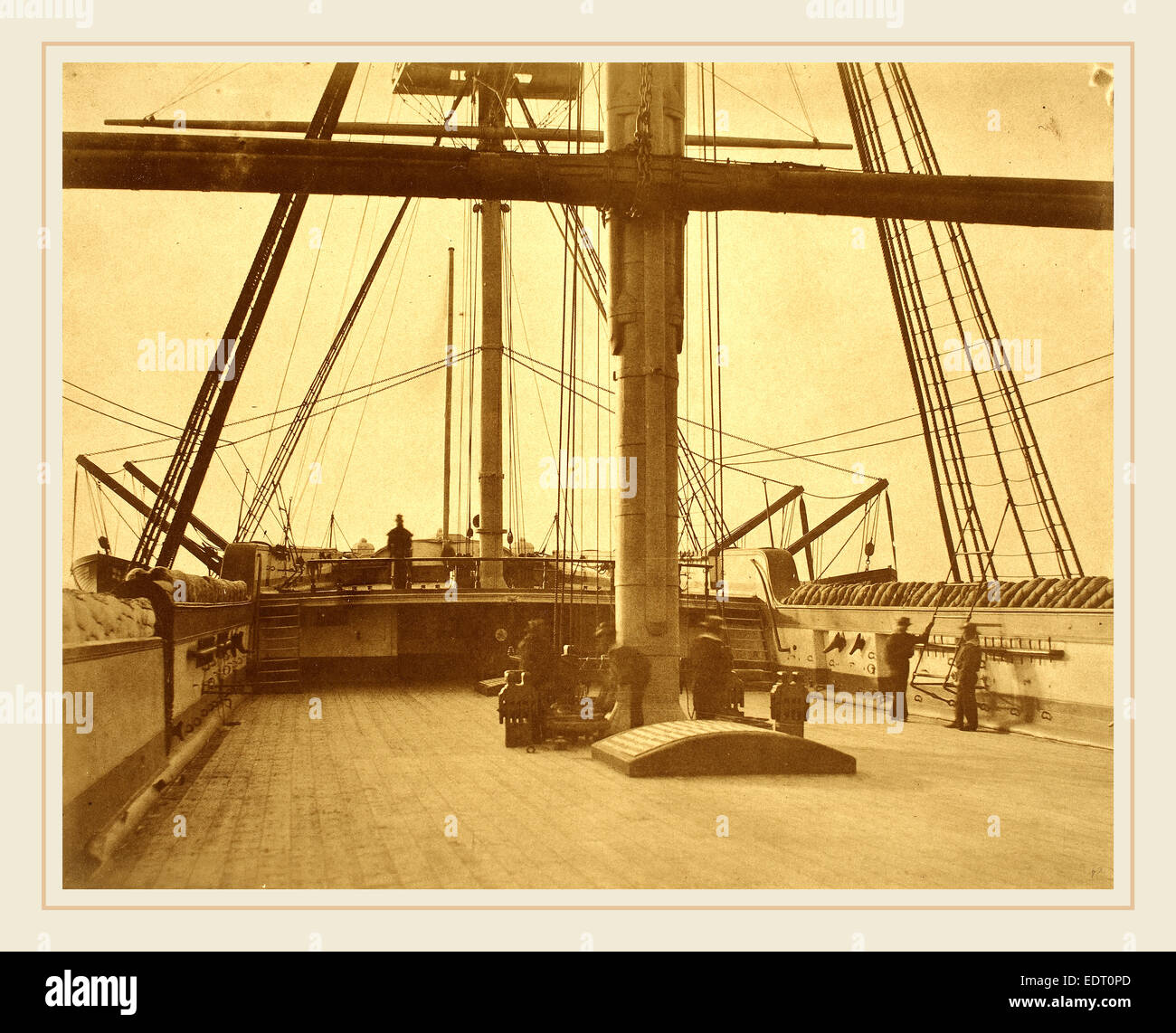 Linnaeus Tripe (British, 1822-1902), Quarterdeck of H.M.S. Impregnable ...