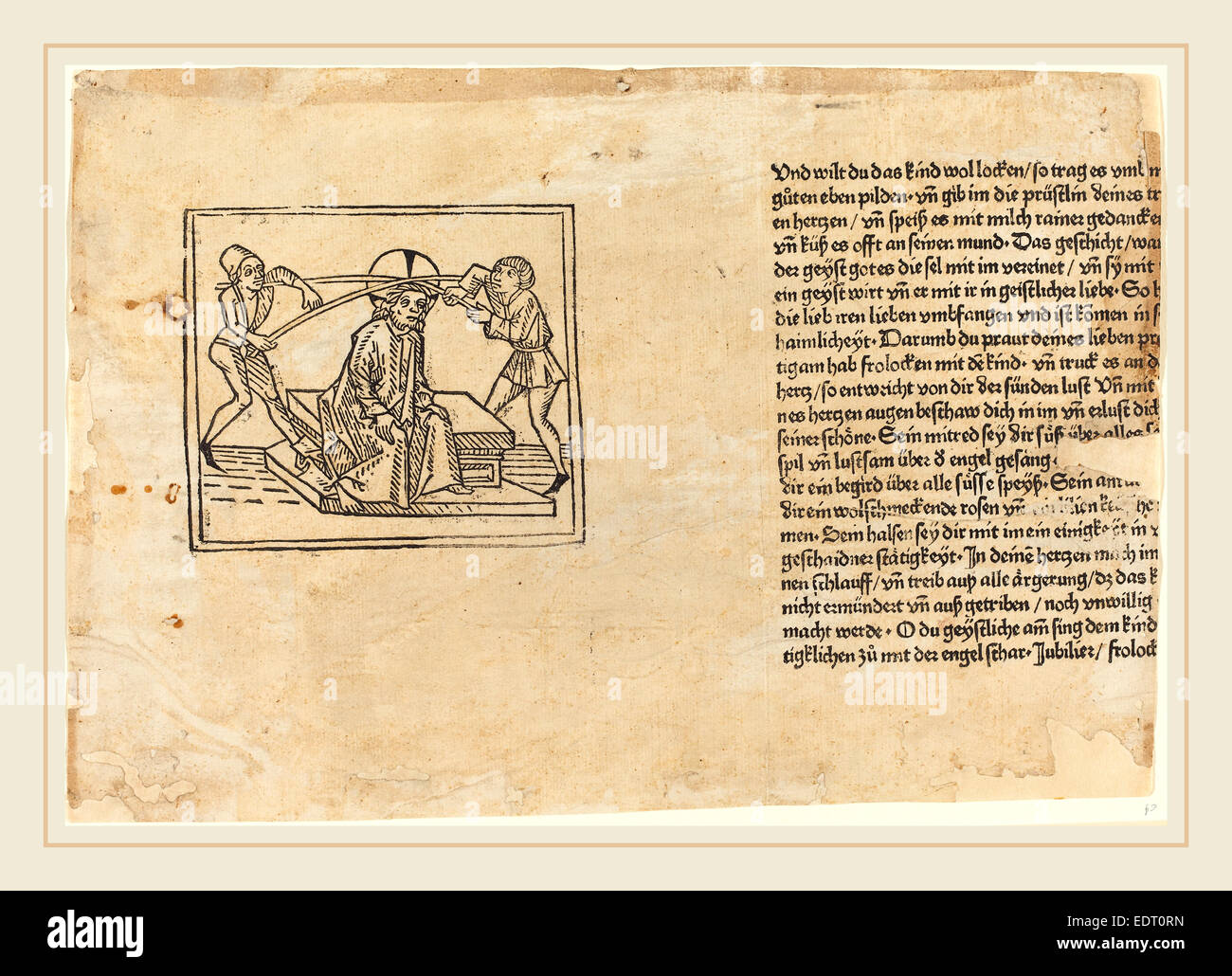 German 15th Century, Christ Crowned with Thorns, 1477, woodcut Stock ...