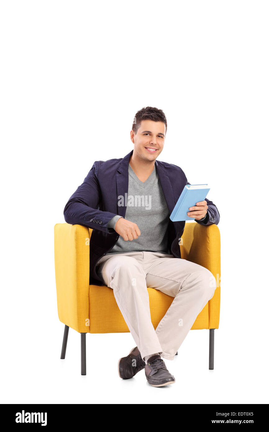 Vertical shot man in white Cut Out Stock Images & Pictures - Alamy